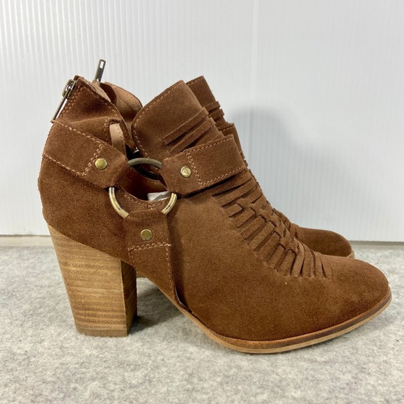Ariat | Shoes | Ariat Unbridled Jaelle Brown Suede Heeled Bootie Womens ...